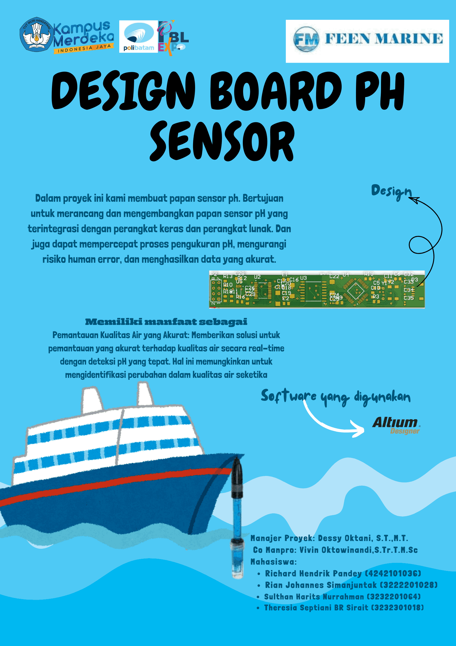 Pamer.in | Design board PH Sensor PT Feen Marine