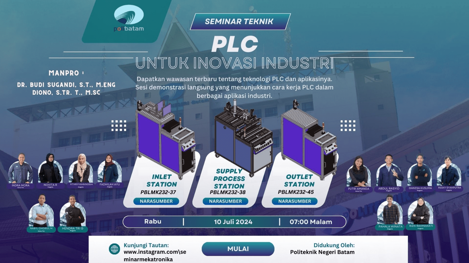 Pamer.in | PBLMK232-37-Pelatihan PLC Level Menengah Menggunakan Inlet Lifter Station