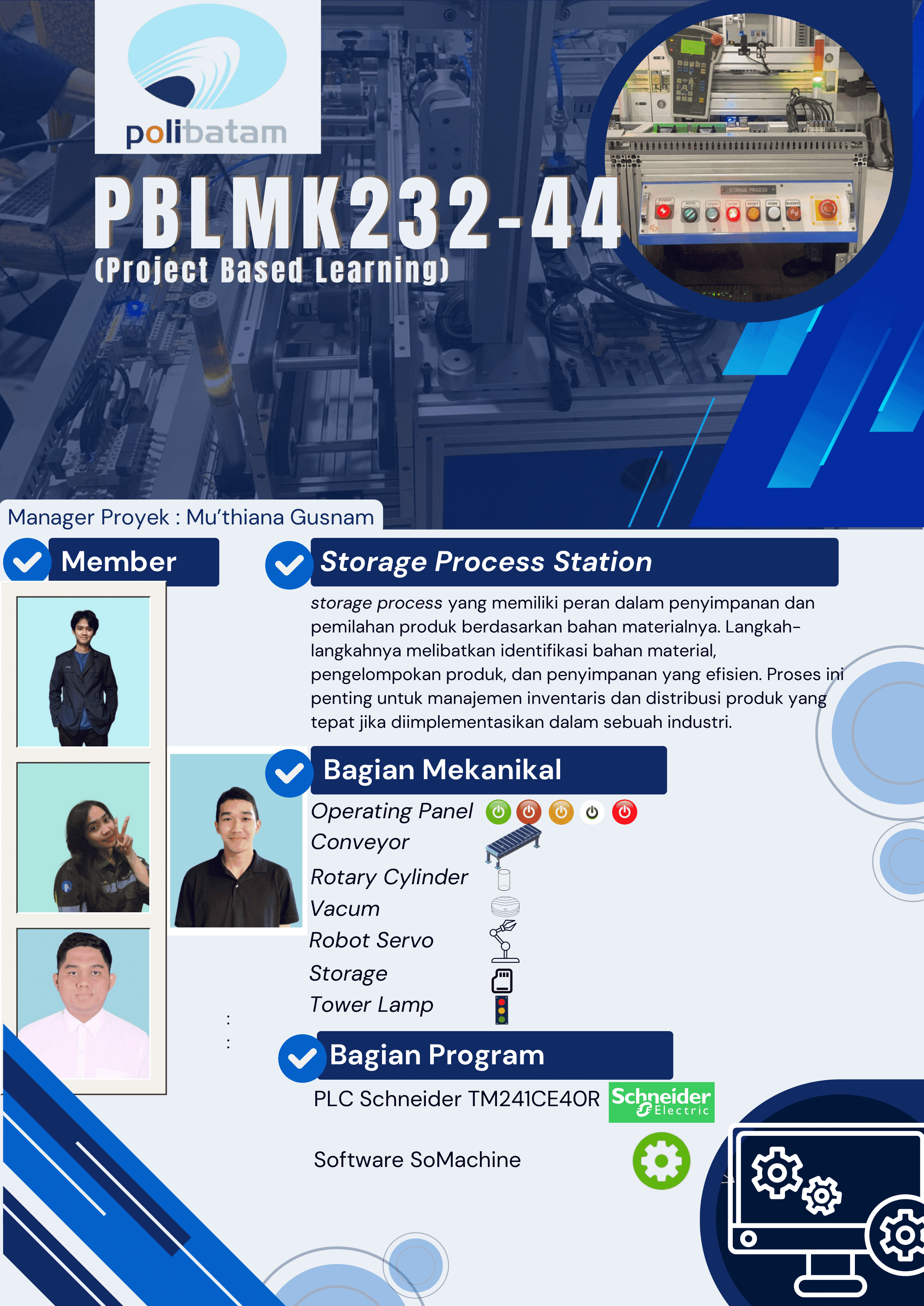 Pamer.in | PBLMK232-44-Pelatihan PLC Level Menengah Menggunakan Storage Process Station