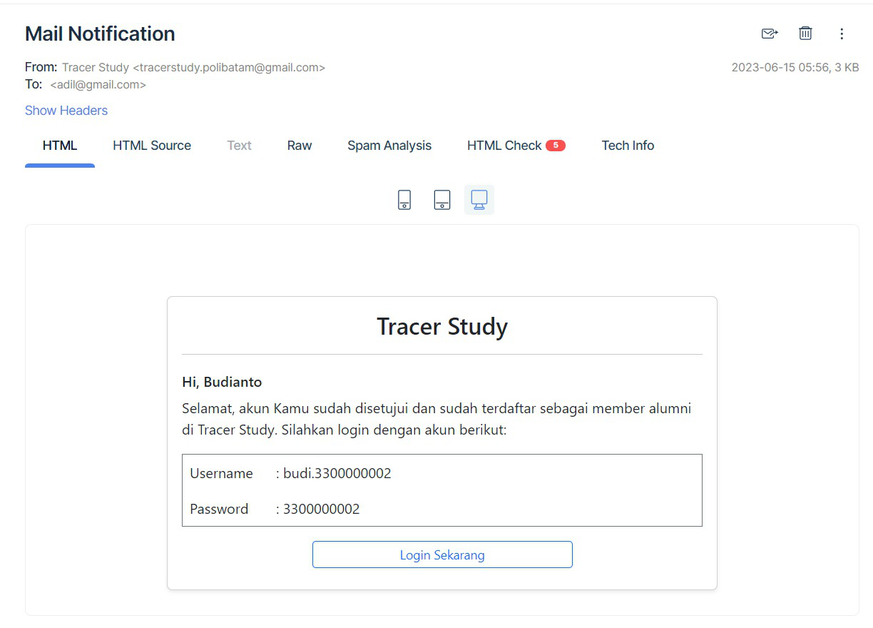 Pamer.in | Penambahan fitur aplikasi web tracer study