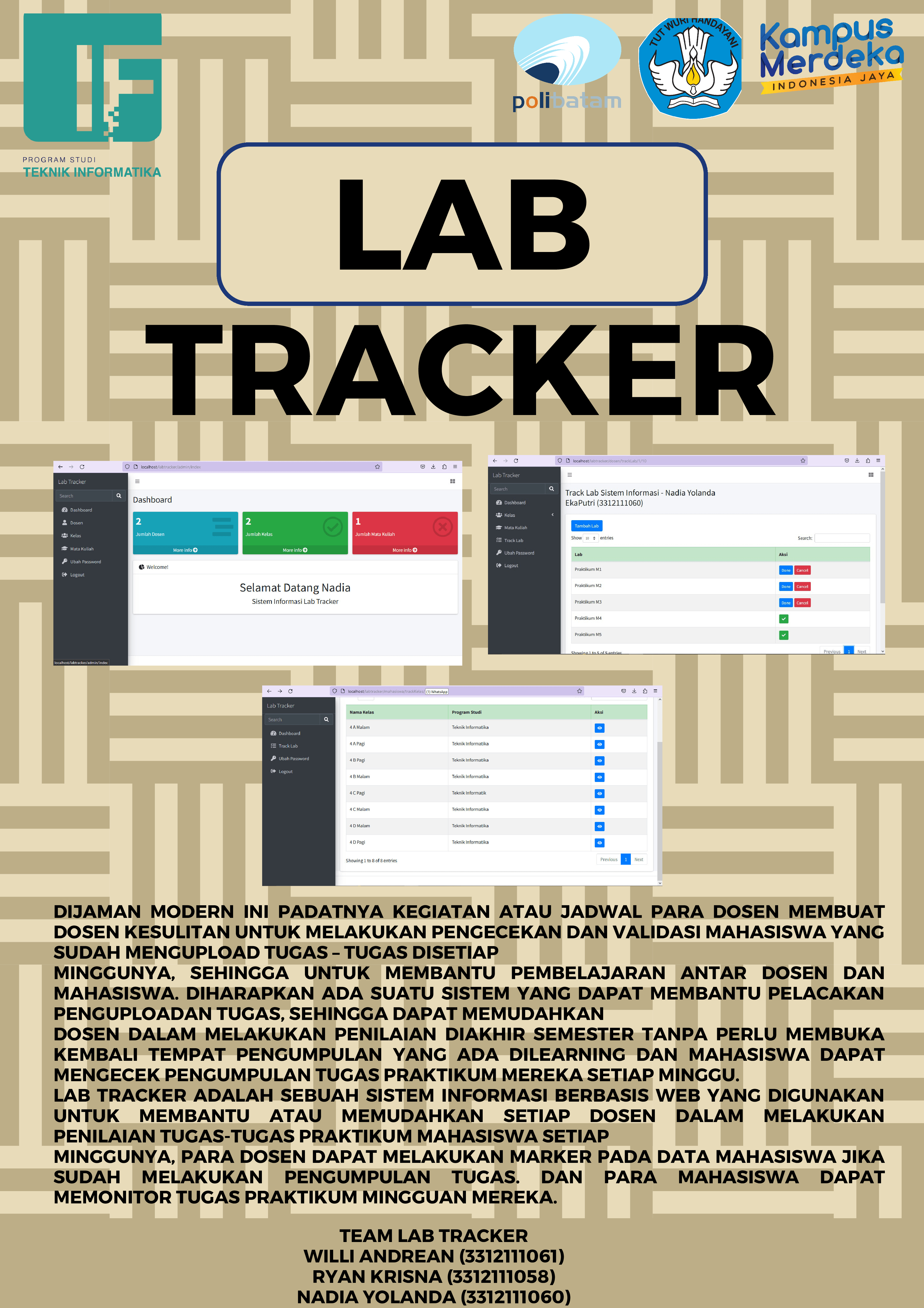 Pamer.in | Lab Tracker