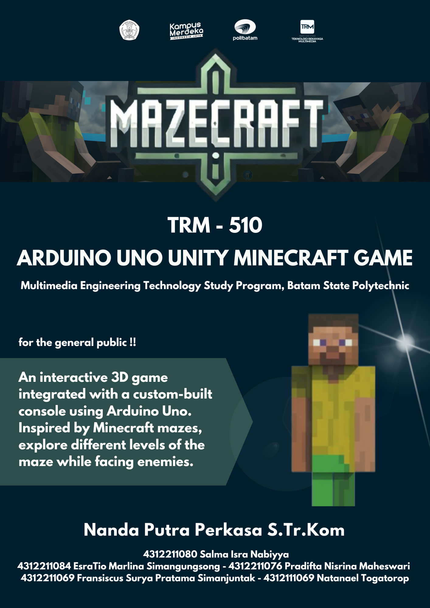 Pamer.in | Arduino Uno Unity Minecraft Game