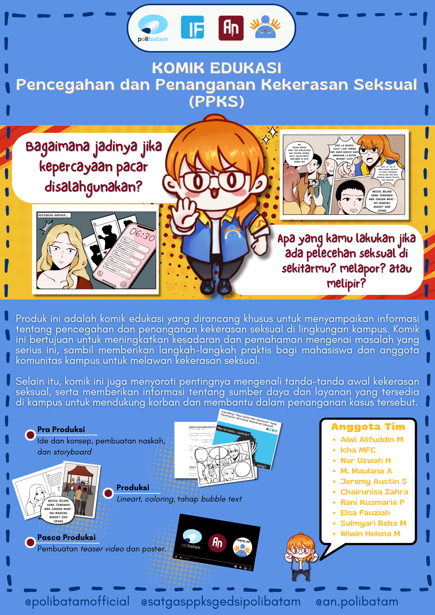 Pamer.in | Komik Edukasi Pencegahan Pelecehan dan Kekerasan Seksual di Perguruan Tinggi
