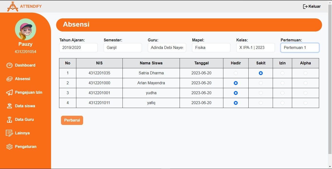 Aplikasi Web Sistem Informasi Absensi Siswa