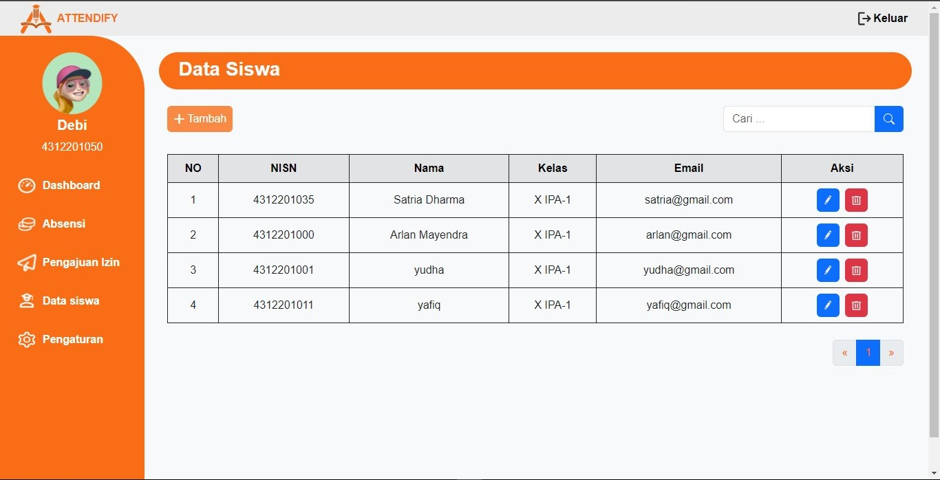 Pamer.in | Aplikasi Web Sistem Informasi Absensi Siswa