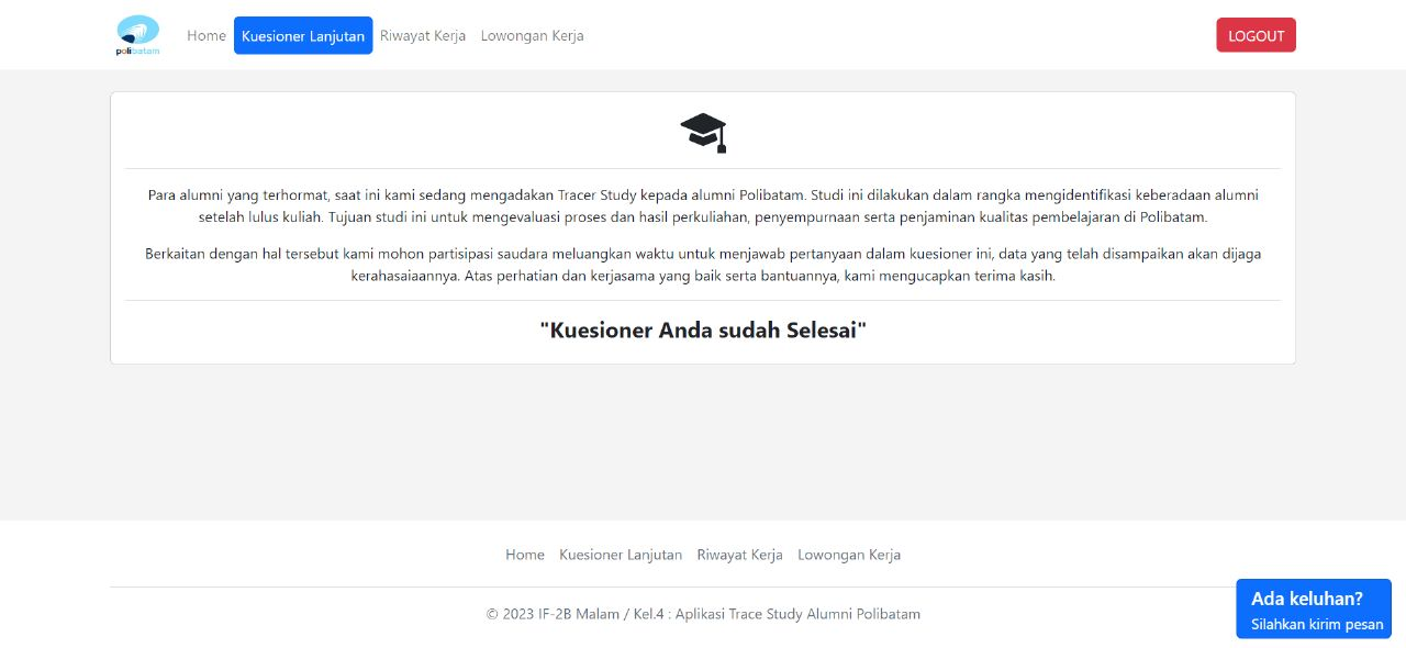 Pamer.in | Aplikasi Tracer Study Alumni Polibatam - PBL Sem 2 IF