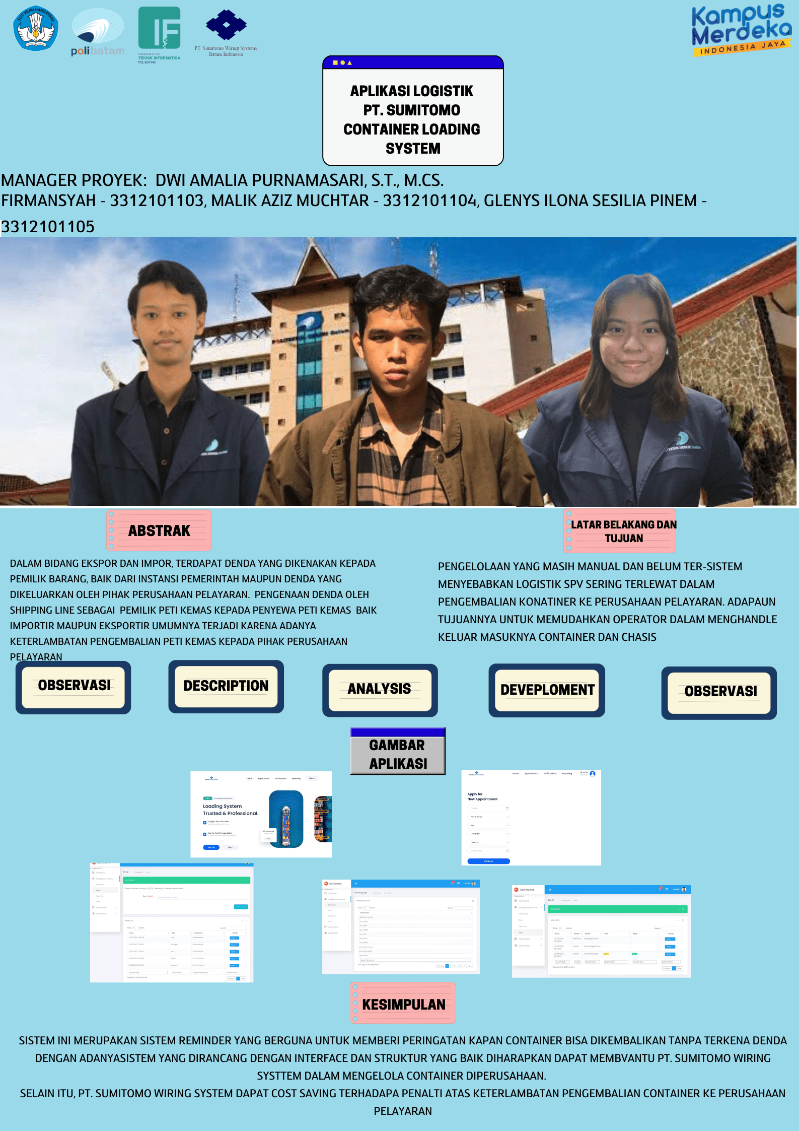 Pamer.in | Aplikasi terkait Logistik PT Sumitomo Container Loading System
