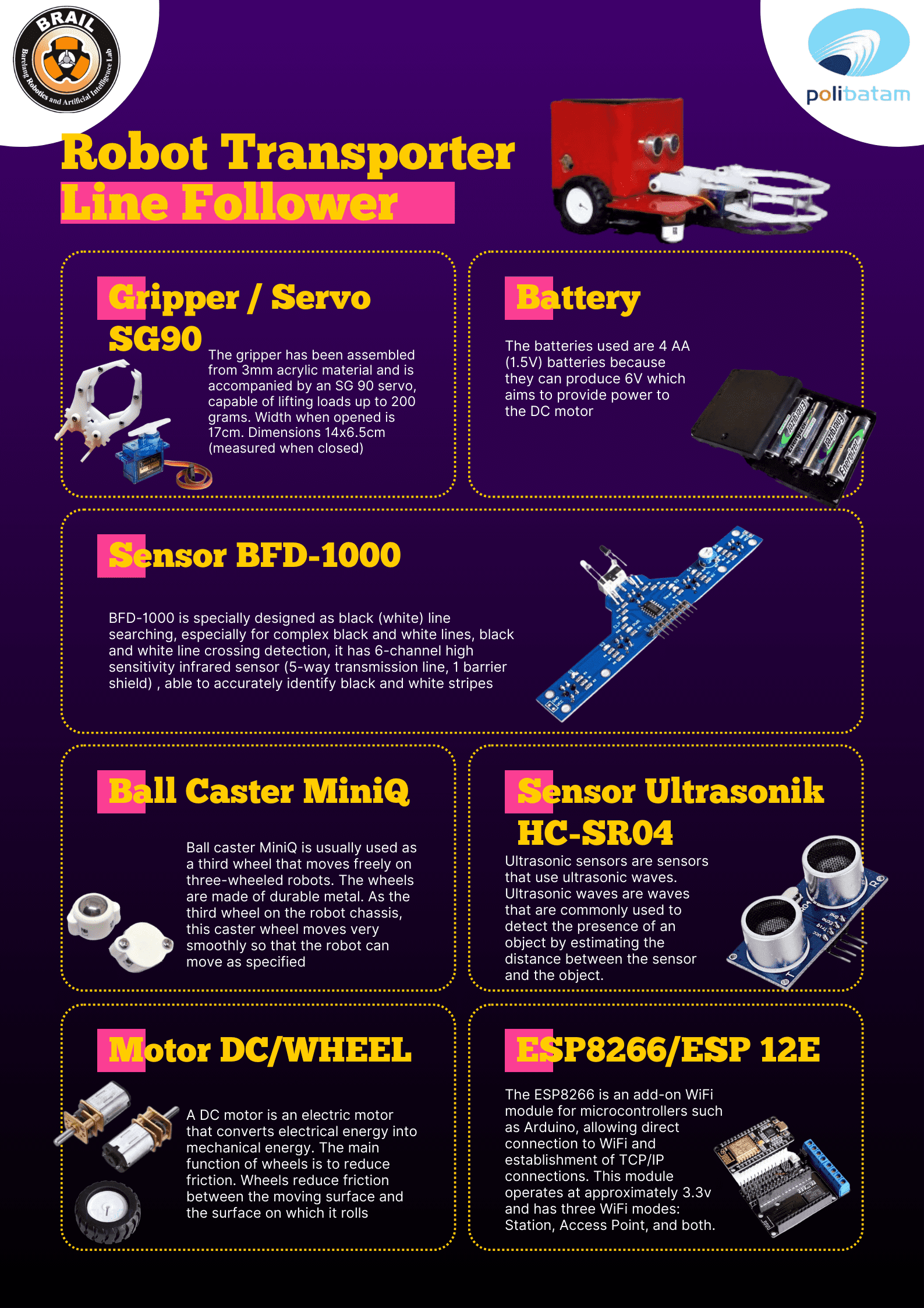 Pamer.in | Robot transporter line follower Kelas A