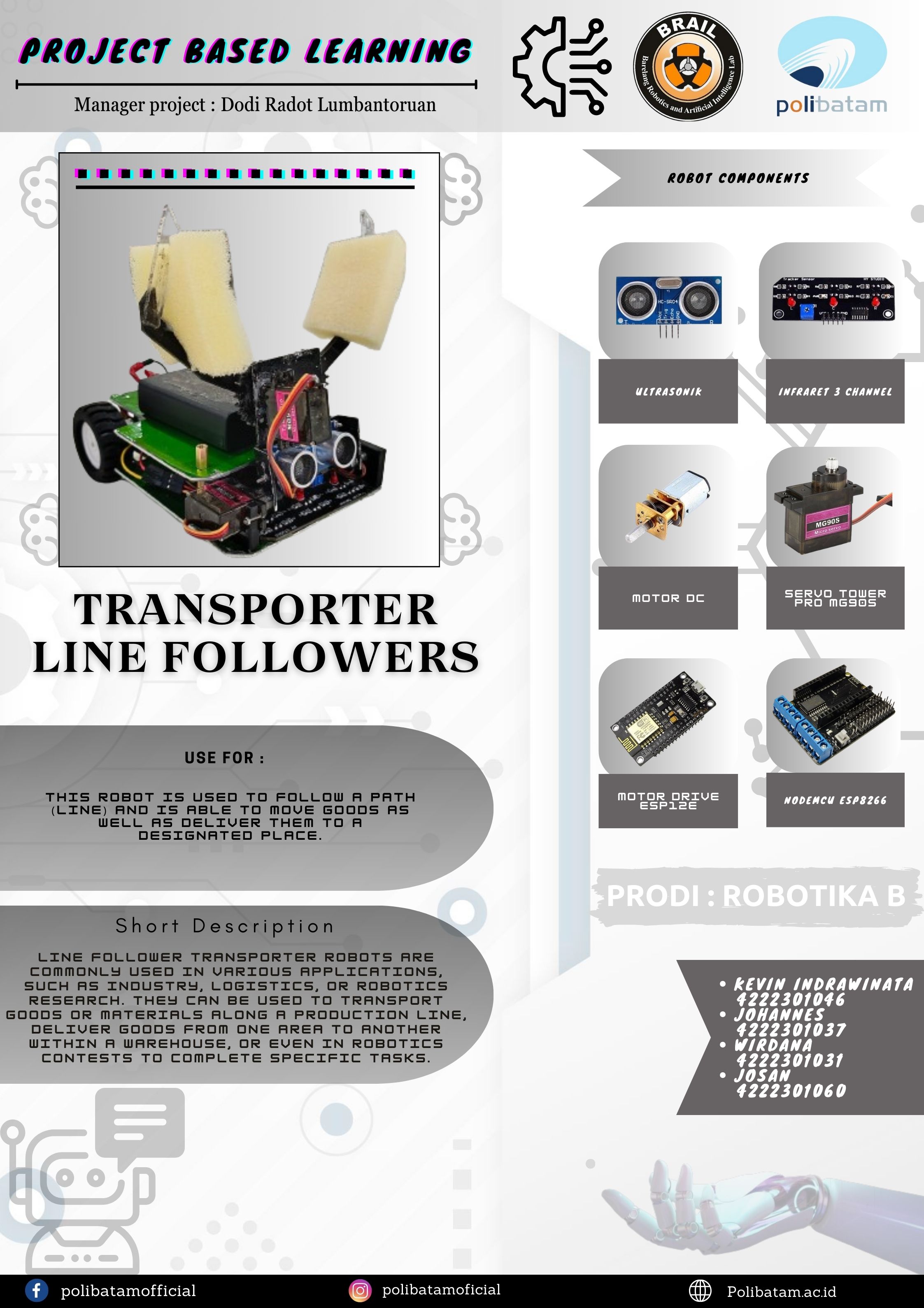 Pamer.in | Robot transporter line follower Kelas B