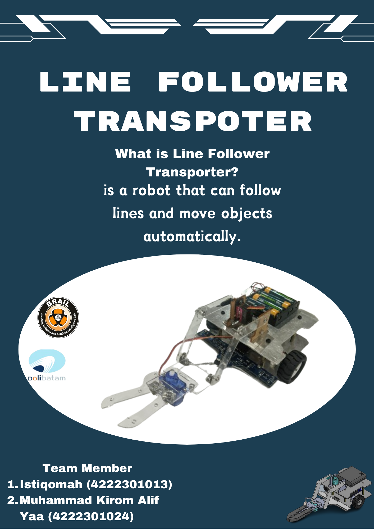 Pamer.in | Robot transporter line follower Kelas A