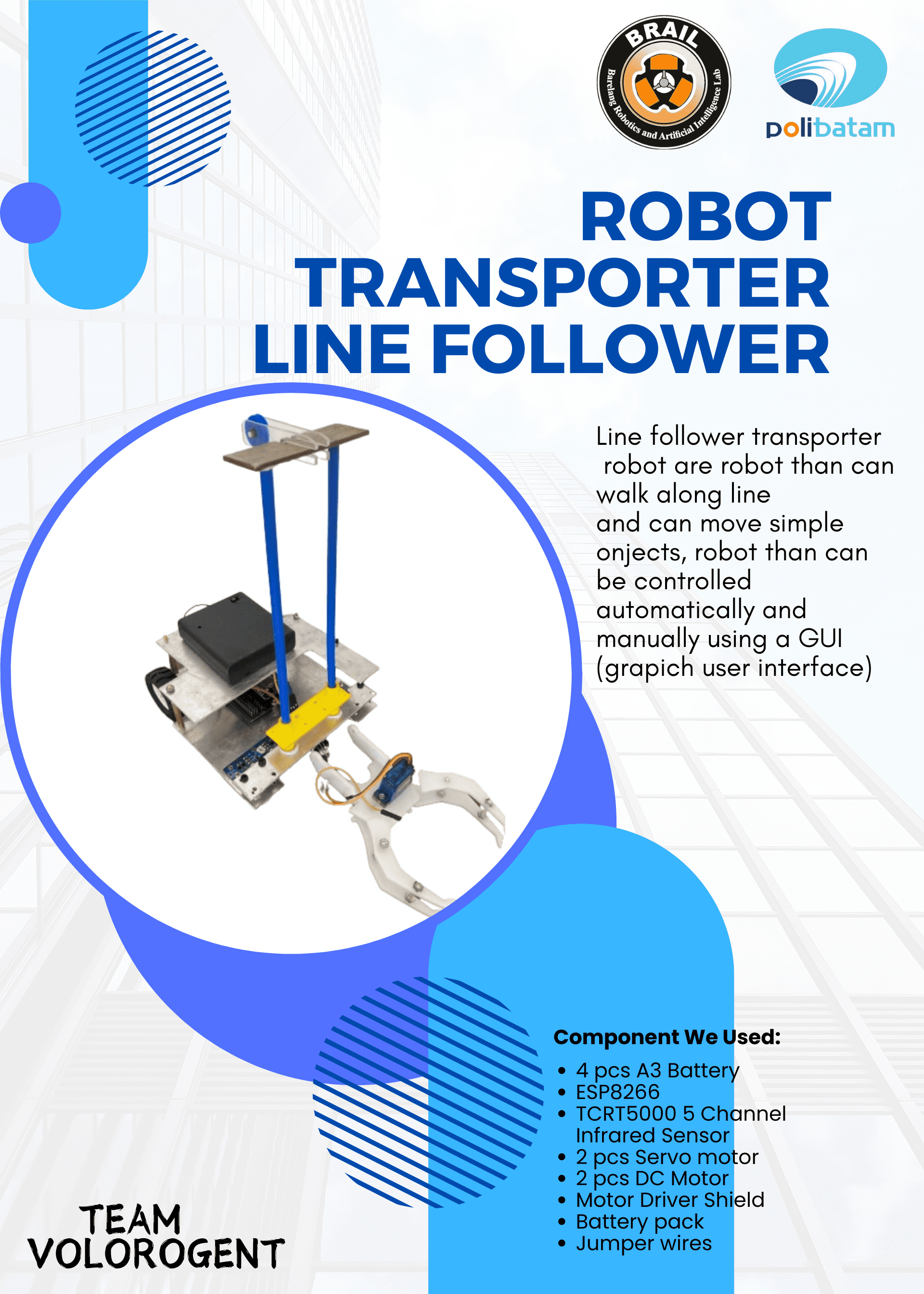 Pamer.in | Robot transporter line follower Kelas B