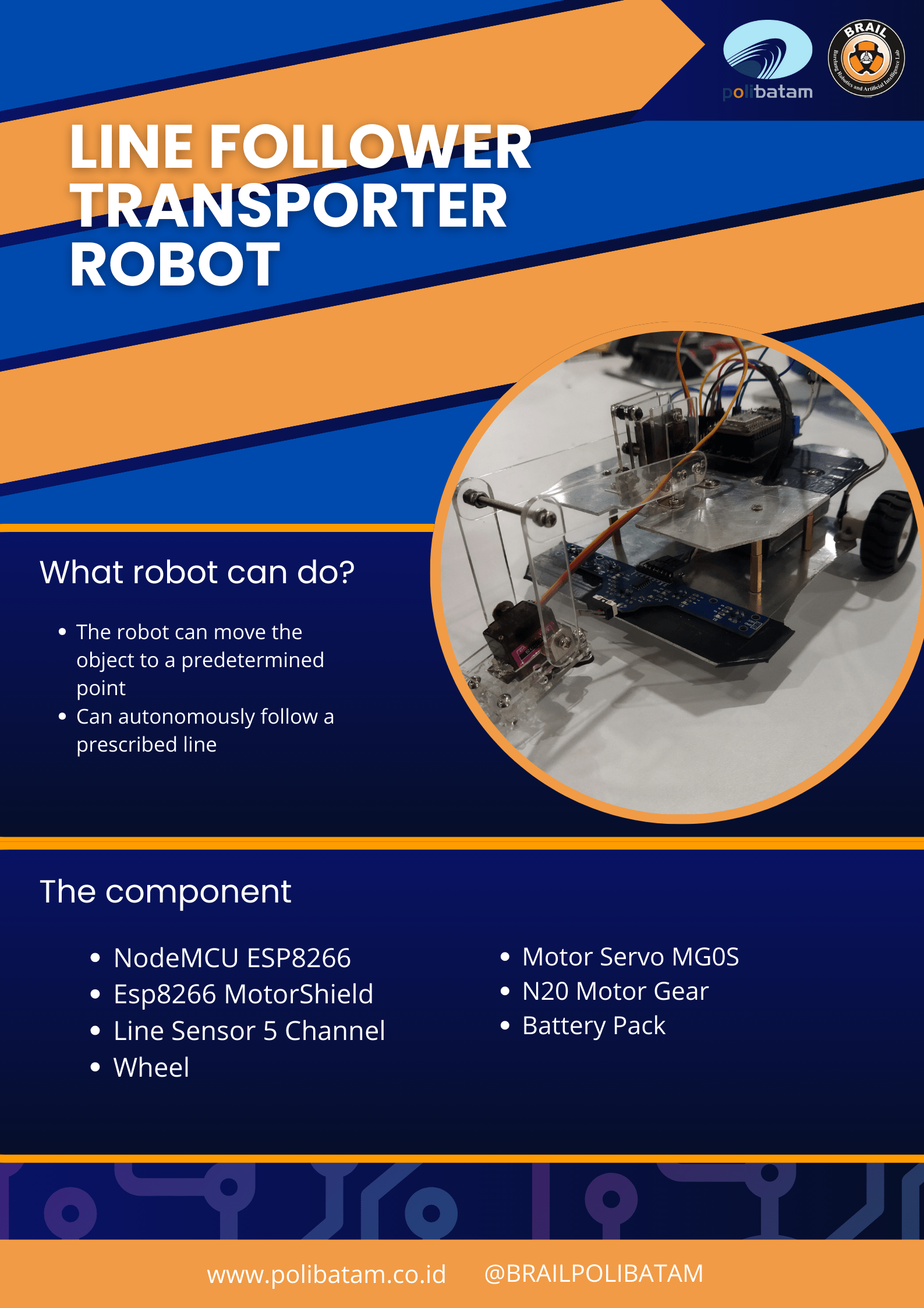 Pamer.in | Robot transporter line follower Kelas A