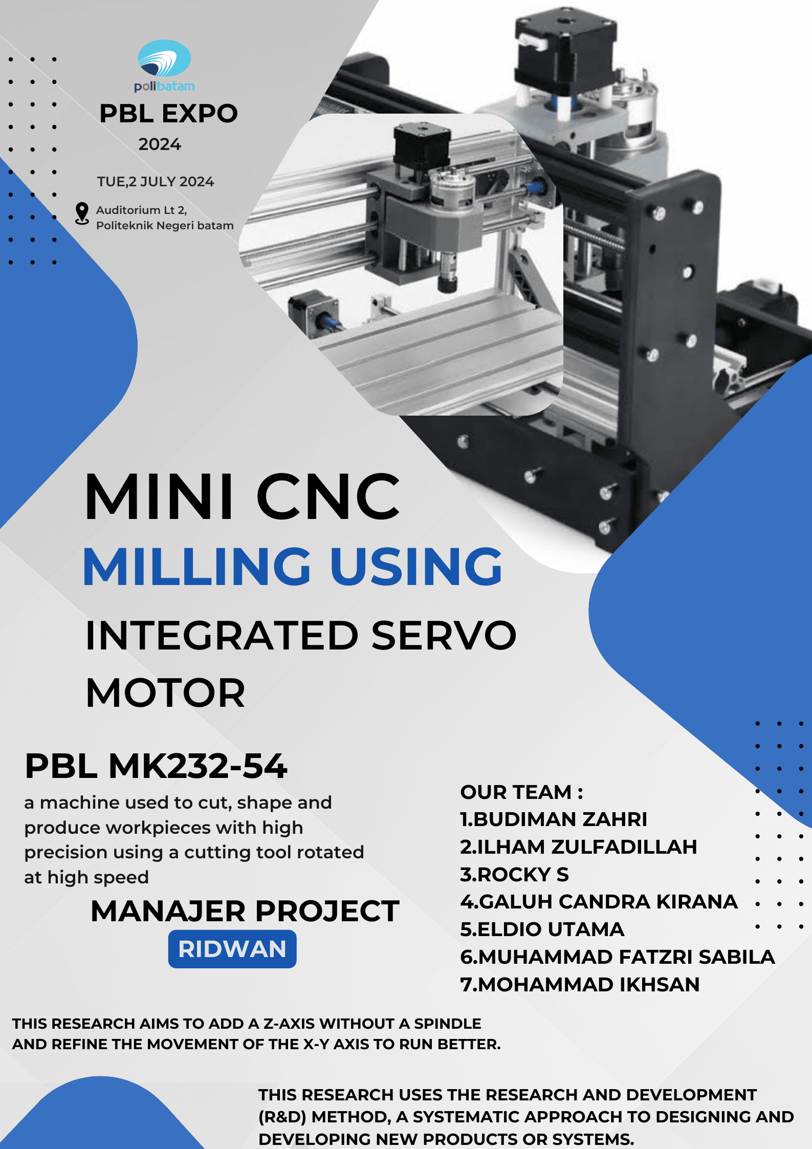 Pamer.in | PBLMK232-54-Mini CNC Milling Menggunakan Integrated Servo Motor