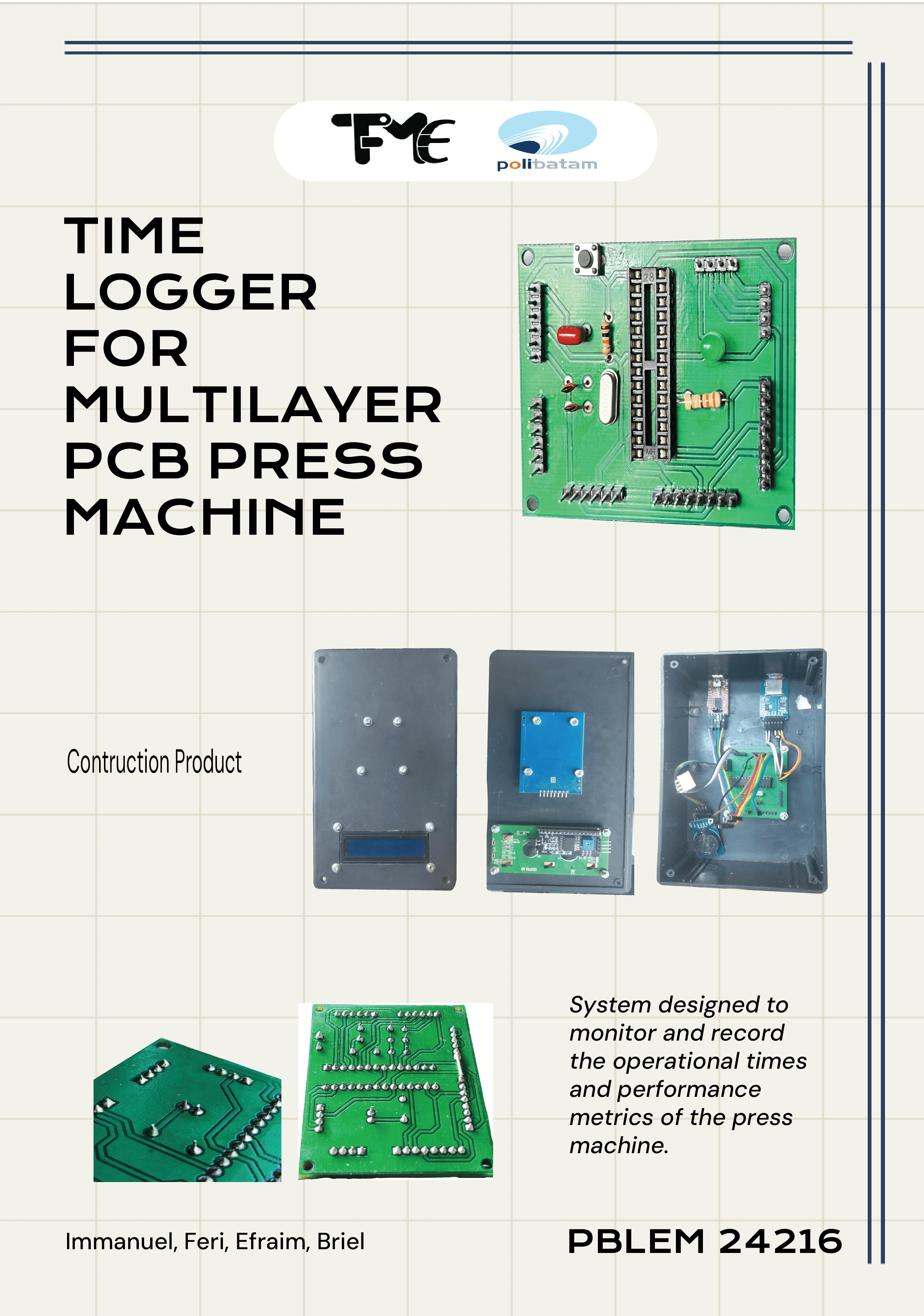 Pamer.in | Time Logger for PCB Multilayer Press Machine