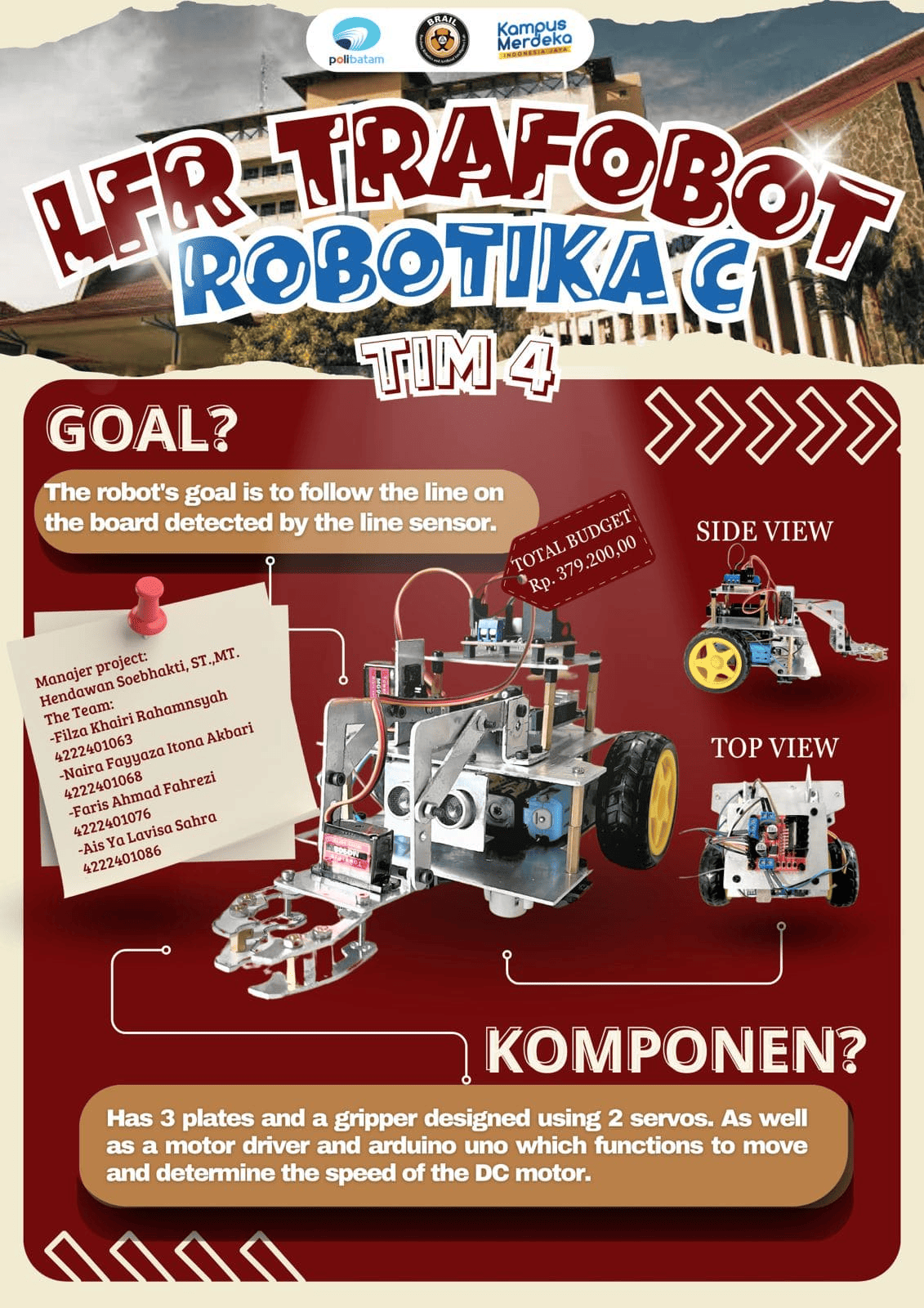 Pamer.in | Line Follower Robot for Polibatam Robotic Contest (PRC) 2024 ...