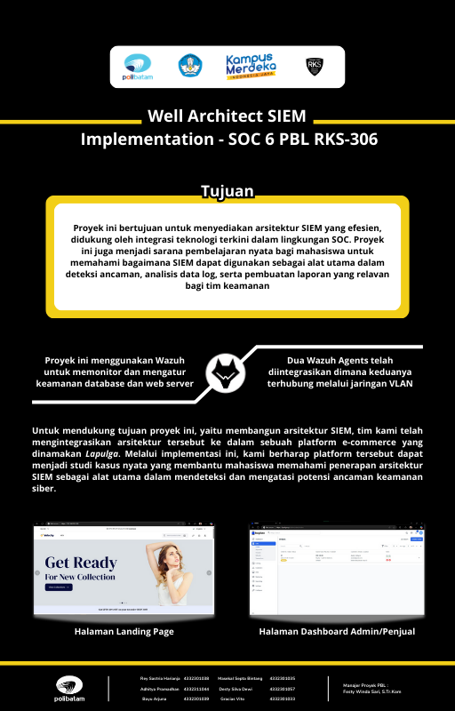Pamer.in | Well Architect SIEM Implementation - SOC 6