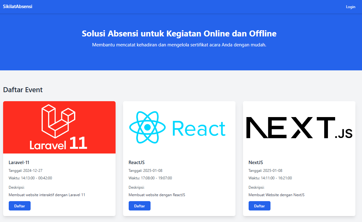 Pamer.in | Aplikasi Absensi Peserta Acara Online