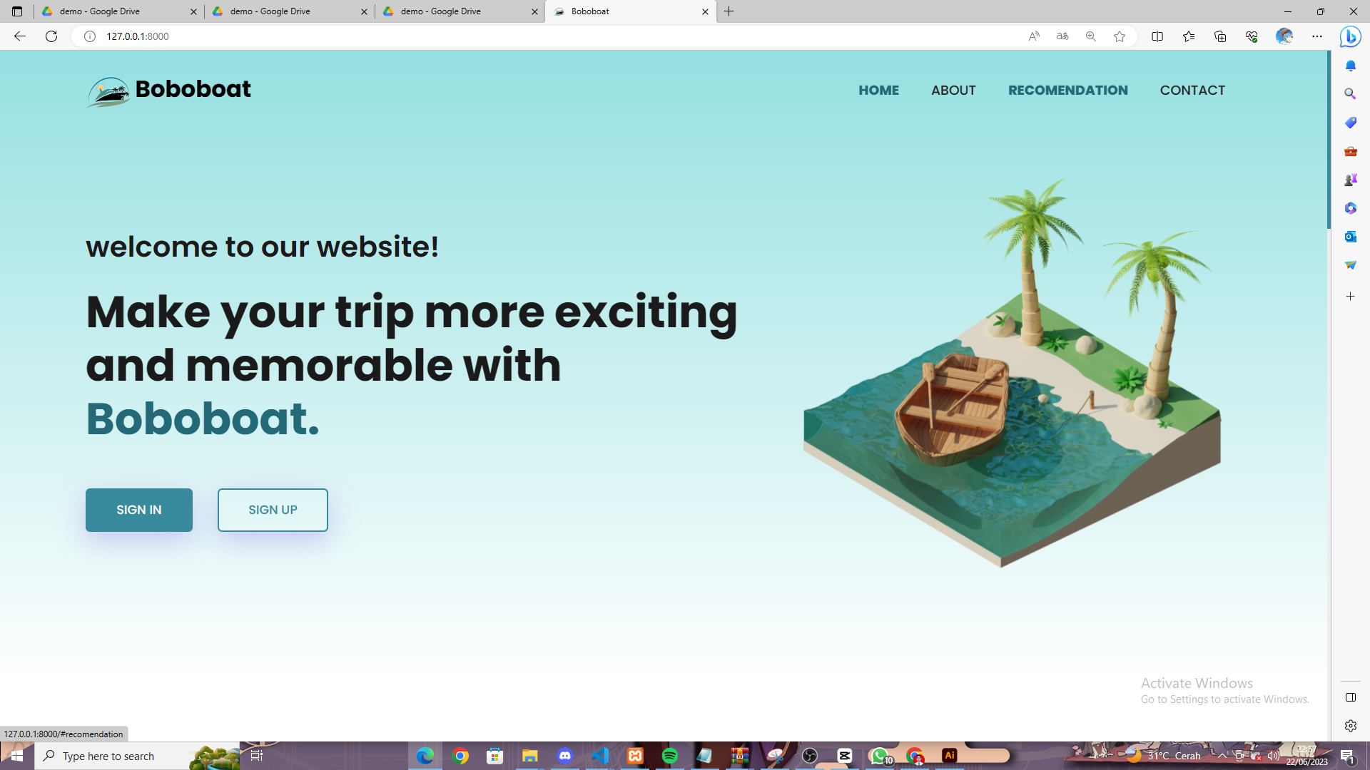 Pamer.in | Aplikasi Web Boat Online