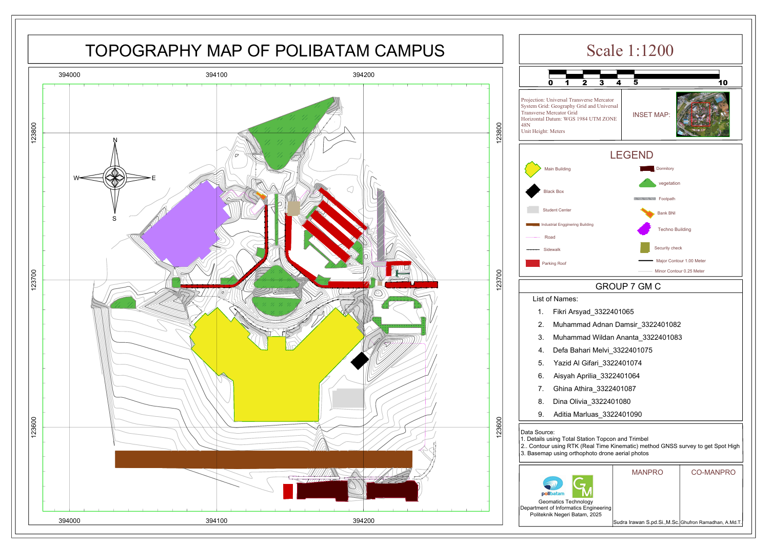 Pamer.in | Pemetaan Situasi Skala 1:500 Kampus Polibatam Beserta dengan ...