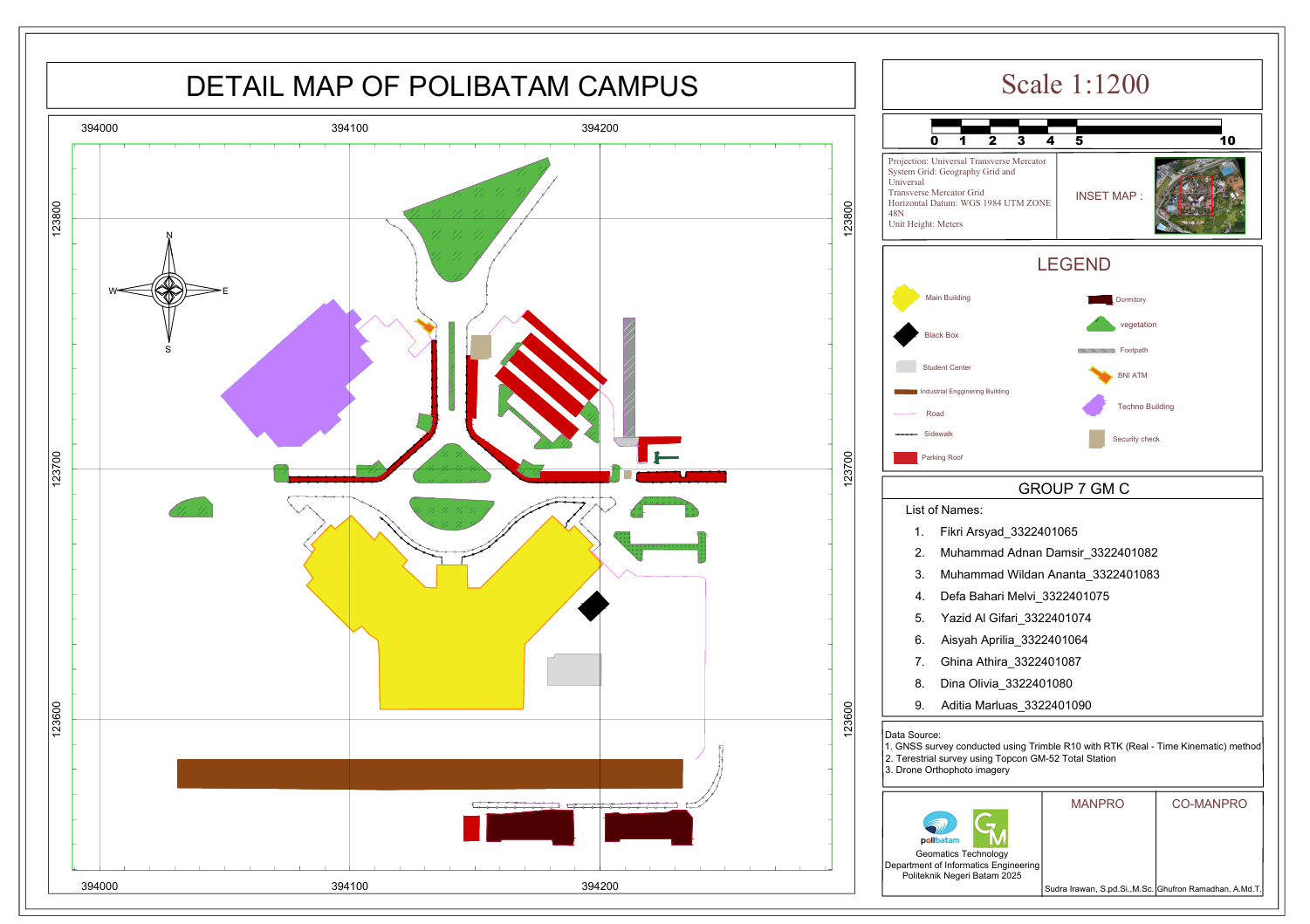 Pamer.in | Pemetaan Situasi Skala 1:500 Kampus Polibatam Beserta dengan ...