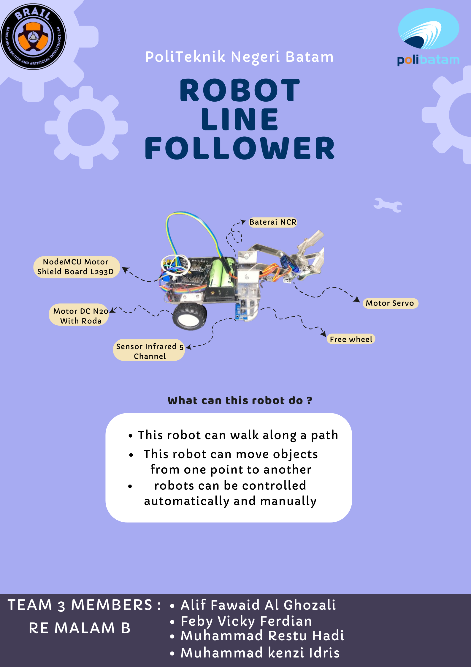 Pamer.in | Robot Line Follower (RE201) - Kelas Karyawan B