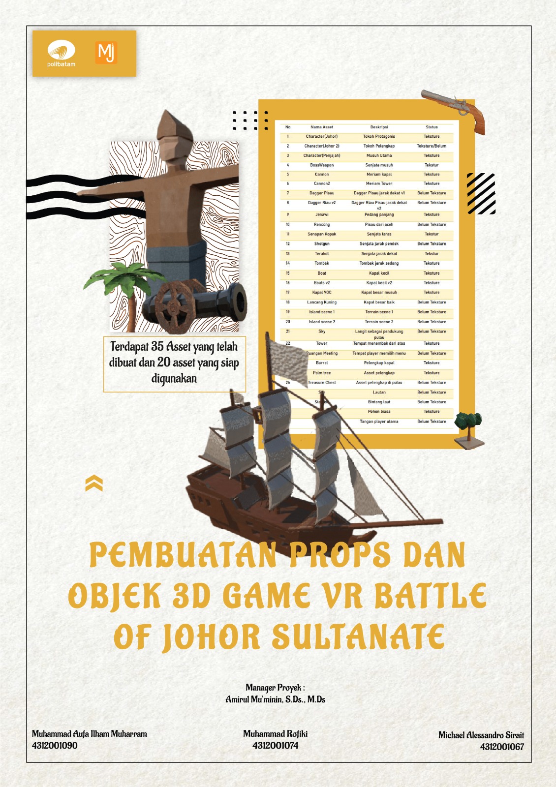Pamer.in | Pembuatan Objek dan Props Game VR Battle of Johor Riau ...