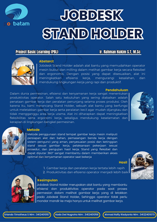 Pamer In Stand Jobsheet Universal Untuk Mesin Bubut Dan Milling
