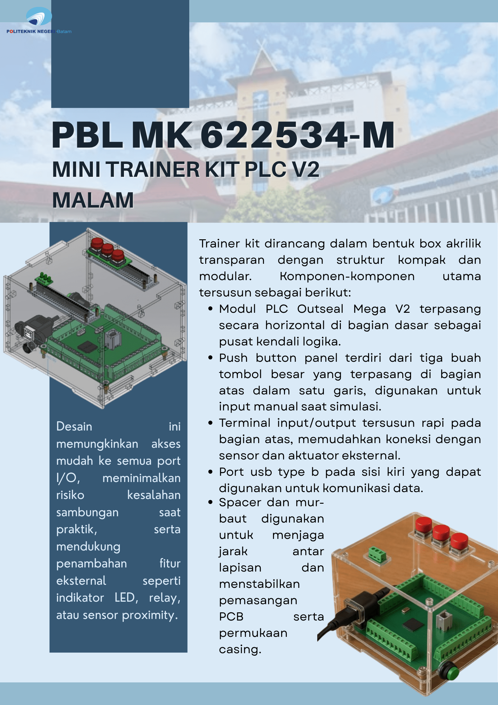 Pamer.in | PBLMK-622534-M Mini Trainer Kit PLC V2 Malam