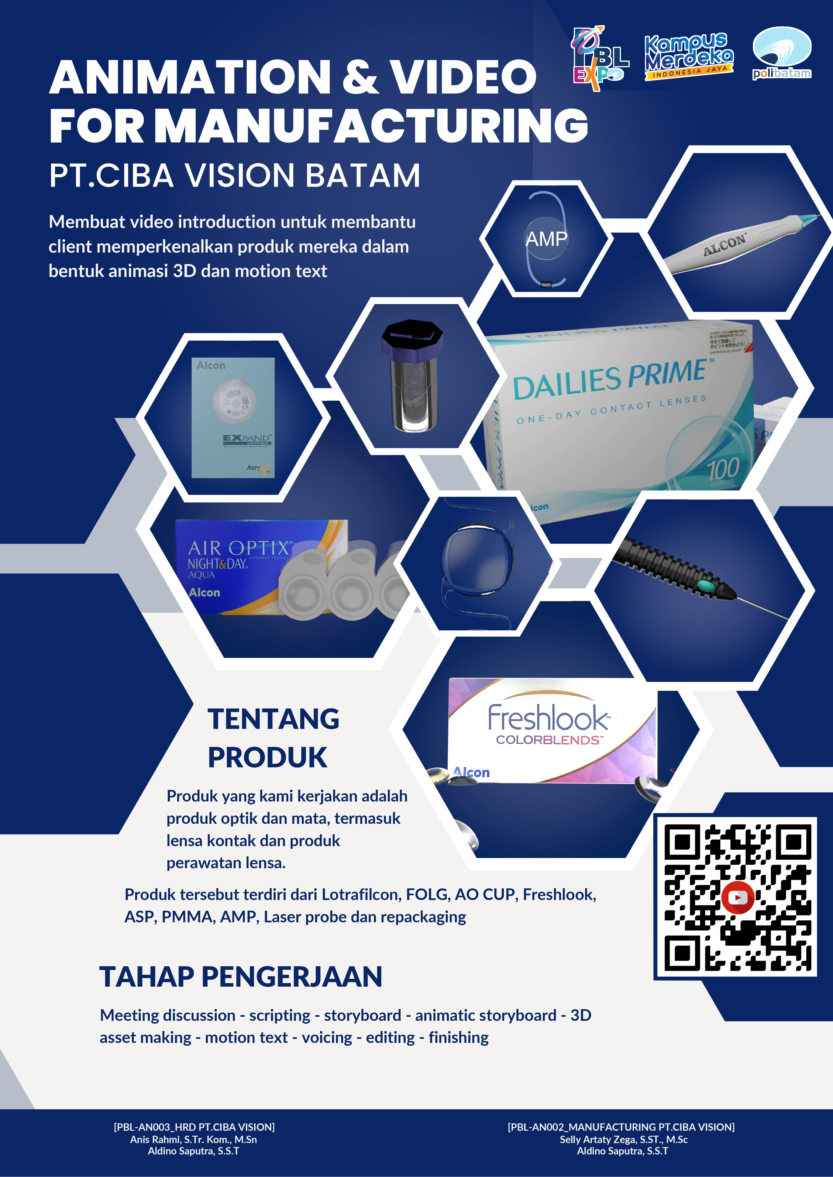 Pamer.in | Animation and Video for Manufacturing PT. CIBA Vision Batam